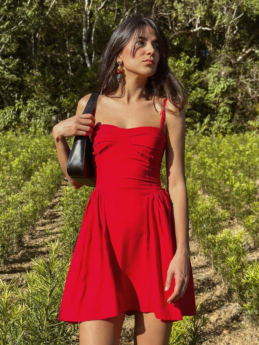 Vestido Curto Decote Meia Taça Amèlie – Brasiê